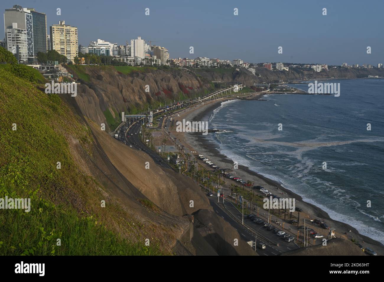 Cliffs, Coast and Pacific Ocean, Miraflores district in Lima of Lima ...