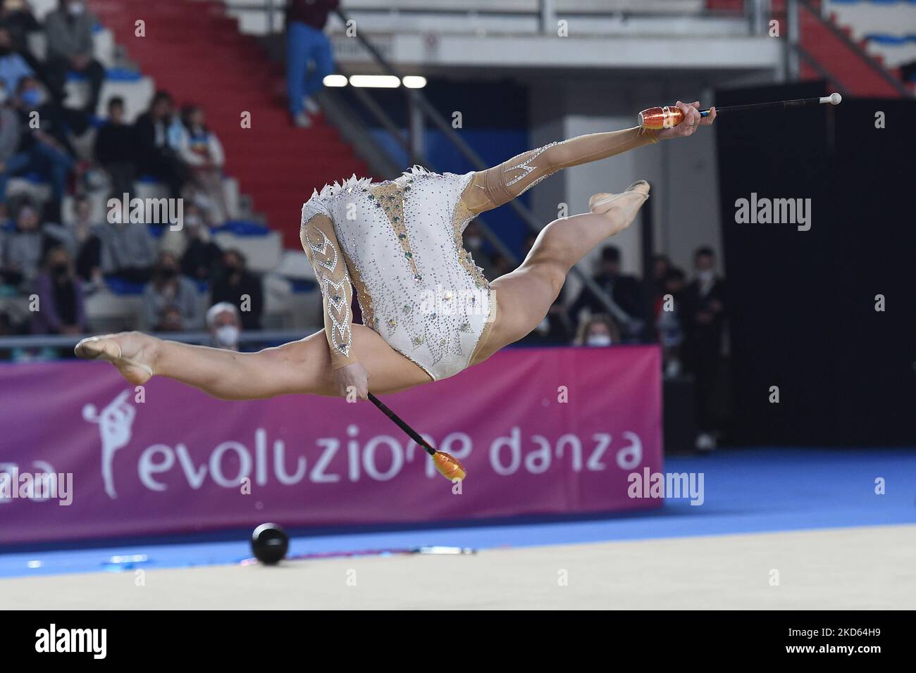 Ukrainian rhythmic gymnast Viktoriian Onopriienko performing for ...