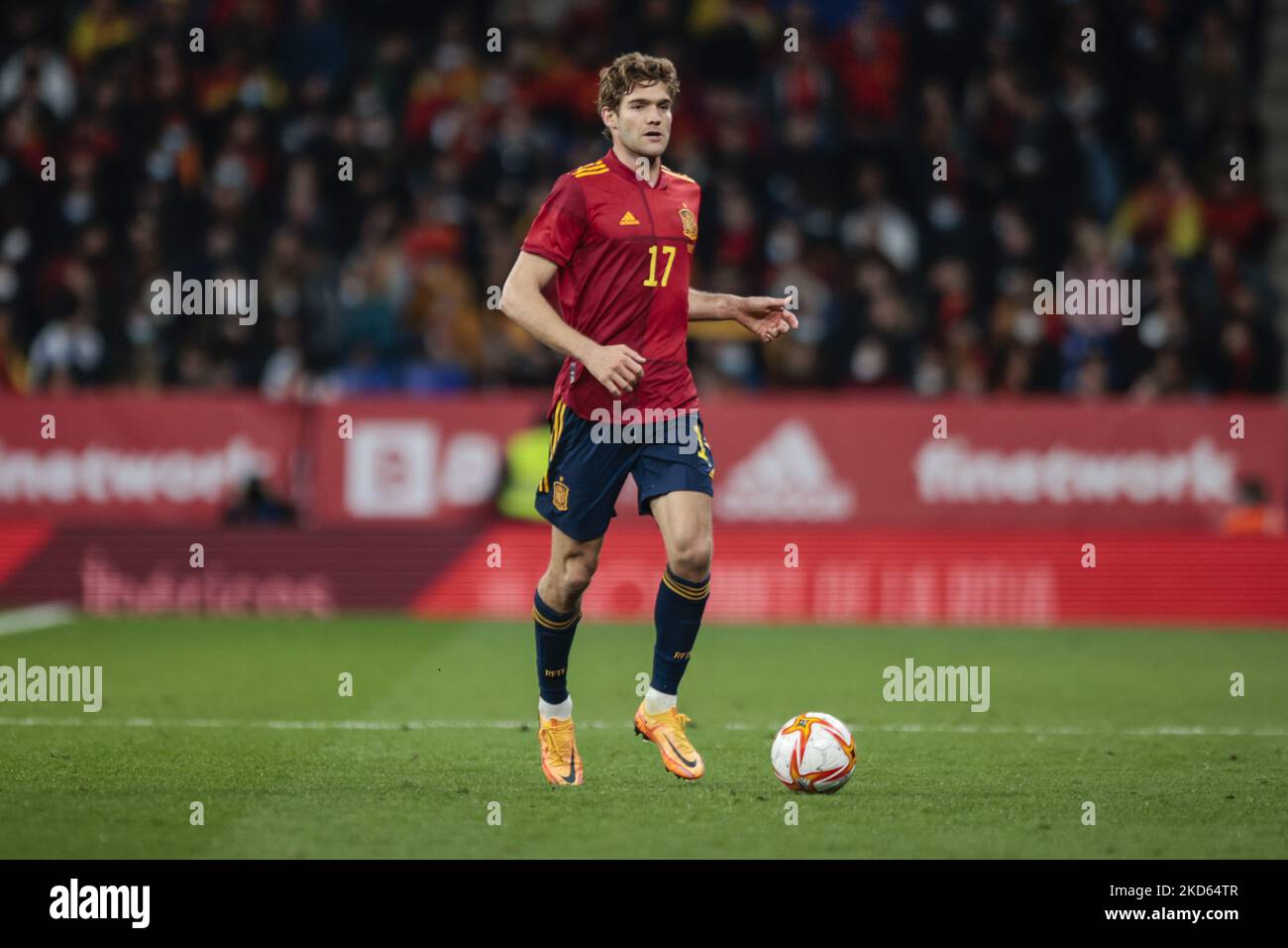17 Marcos Alonso of Spain during the International Friendly match ...