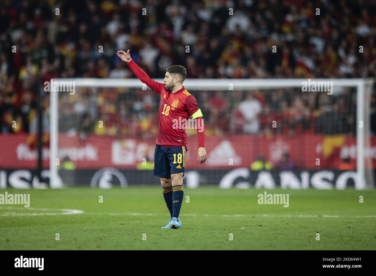 18 Jordi Alba of Spain during the International Friendly match between ...