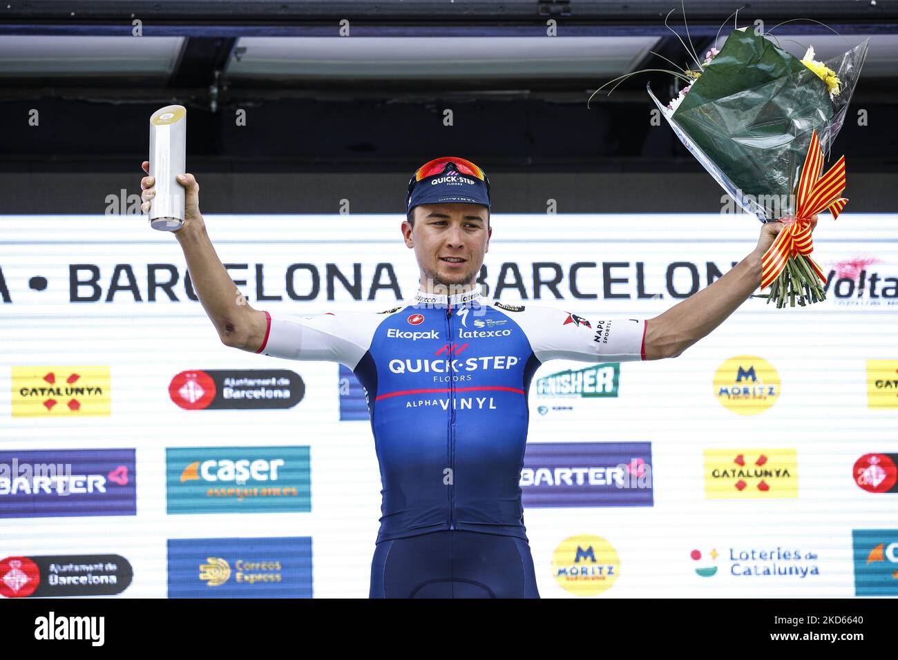 Andrea Bagioli of Quick-Step Alpha vinyl Team celebrating his stage 7 ...