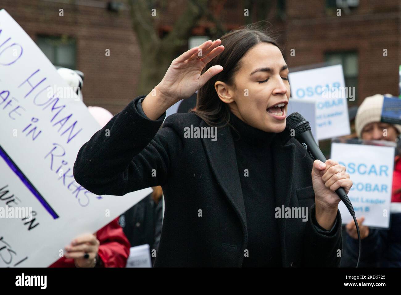 Congresswoman Alexandria Ocasio Cortez's supporters erupted into chants ...