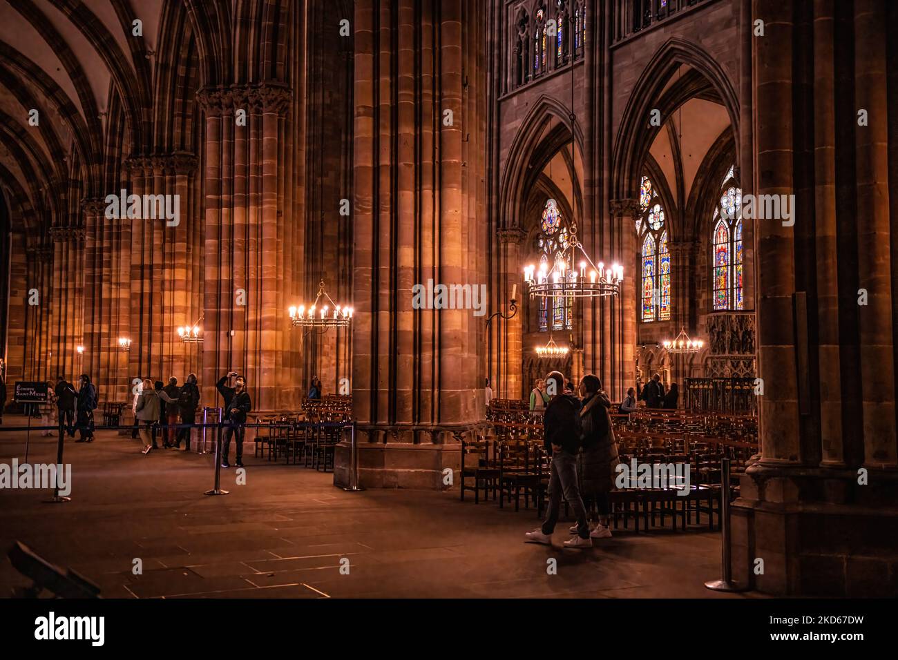 The interior of a cathedral in Strasbourg, France Stock Photo - Alamy