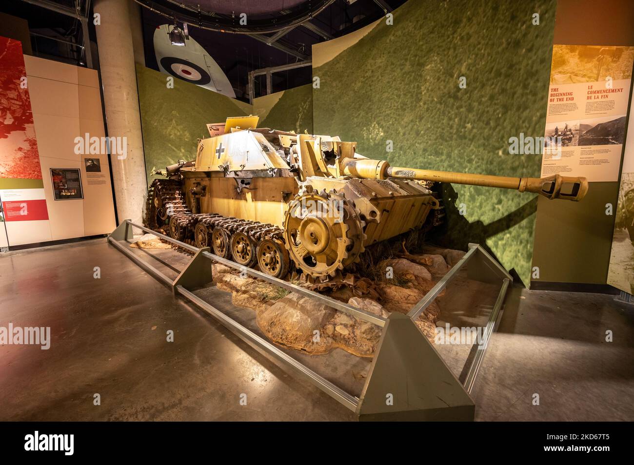 Ottawa, Ontario - October 20, 2022: Exhibits inside the Canadian War ...
