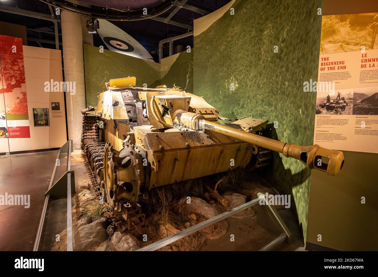 Ottawa, Ontario - October 20, 2022: Exhibits inside the Canadian War ...