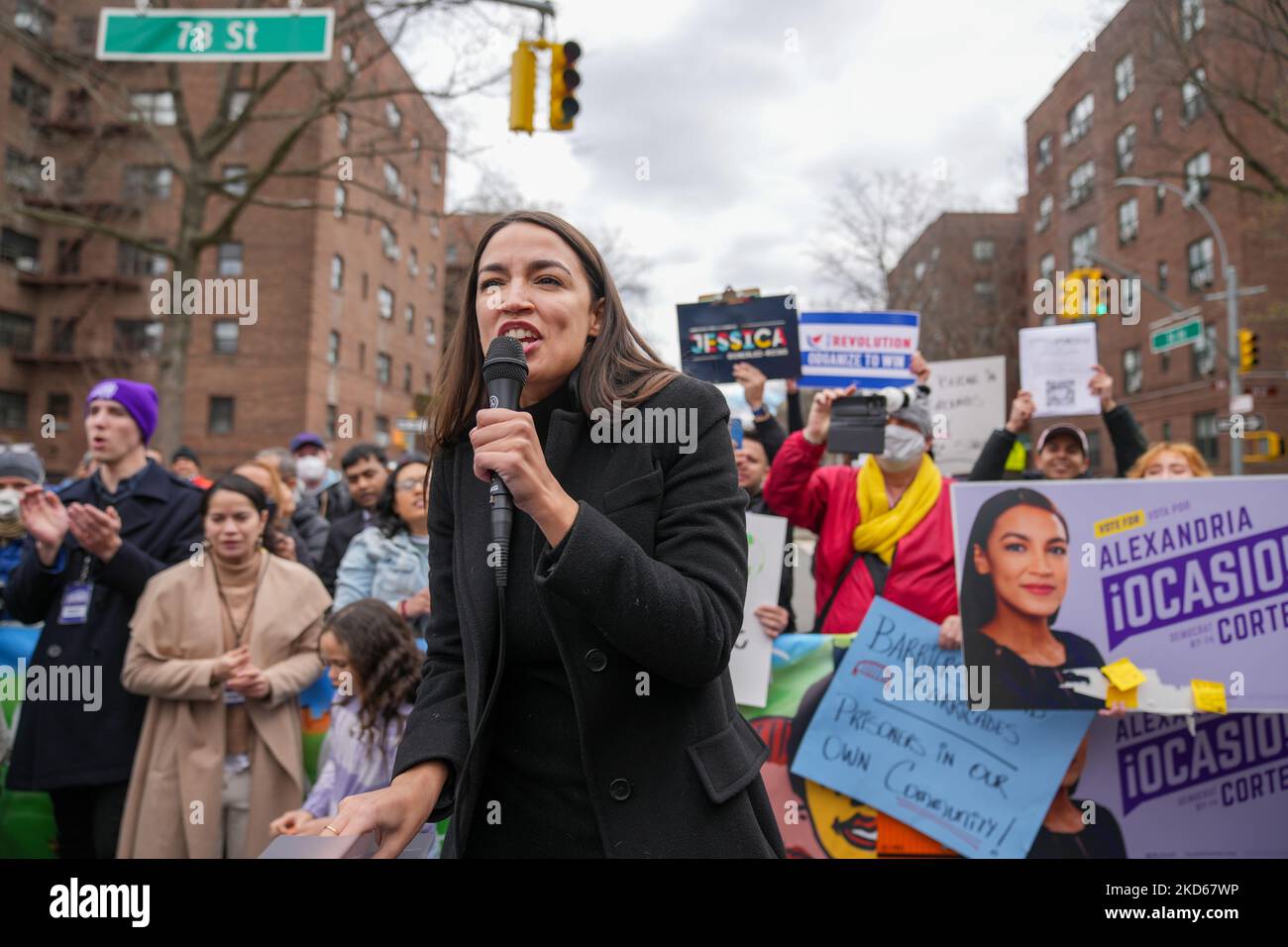 Us Rep Alexandria Ocasio Cortez Campaigns For Re Election At Travers