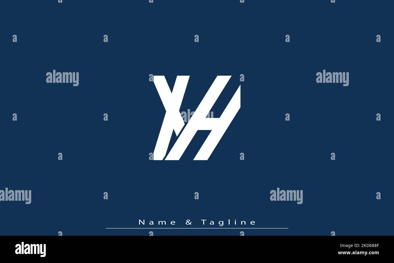 Alphabet letters Initials Monogram logo XH , HX Stock Vector Image ...