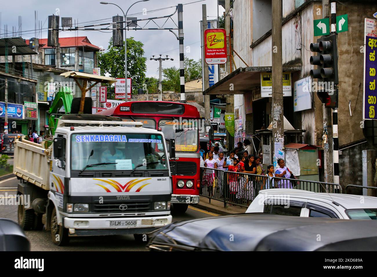 Heavy traffic in the city of Kandy, Sri Lanka. (Photo by Creative Touch Imaging Ltd./NurPhoto ...
