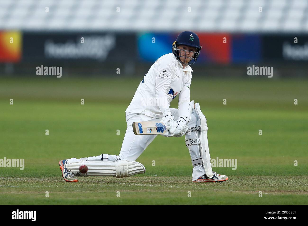 Harry Duke of Yorkshire bats a short ball during the Friendly match ...