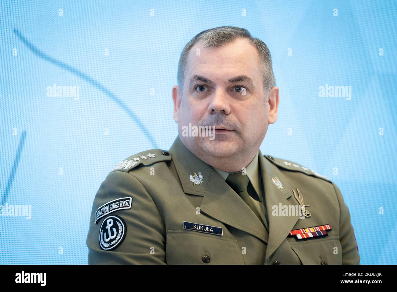 Commander of the Territorial Defense Forces Wieslaw Kukula during the ...