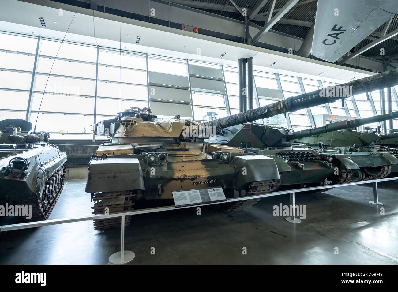 Ottawa, Ontario - October 20, 2022: Exhibits of tanks and artillery ...