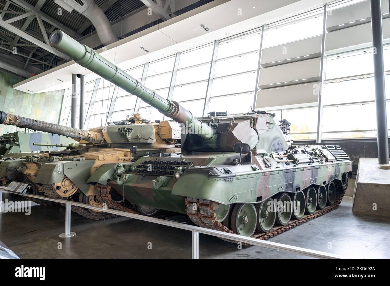 Ottawa, Ontario - October 20, 2022: Exhibits of tanks and artillery ...