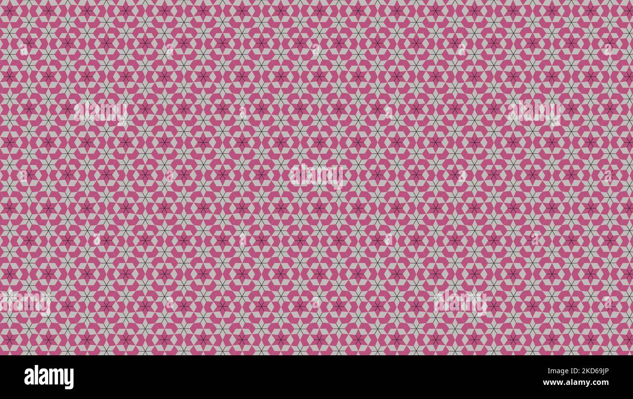 A seamless flower star pattern background in pink and grey Stock Vector ...