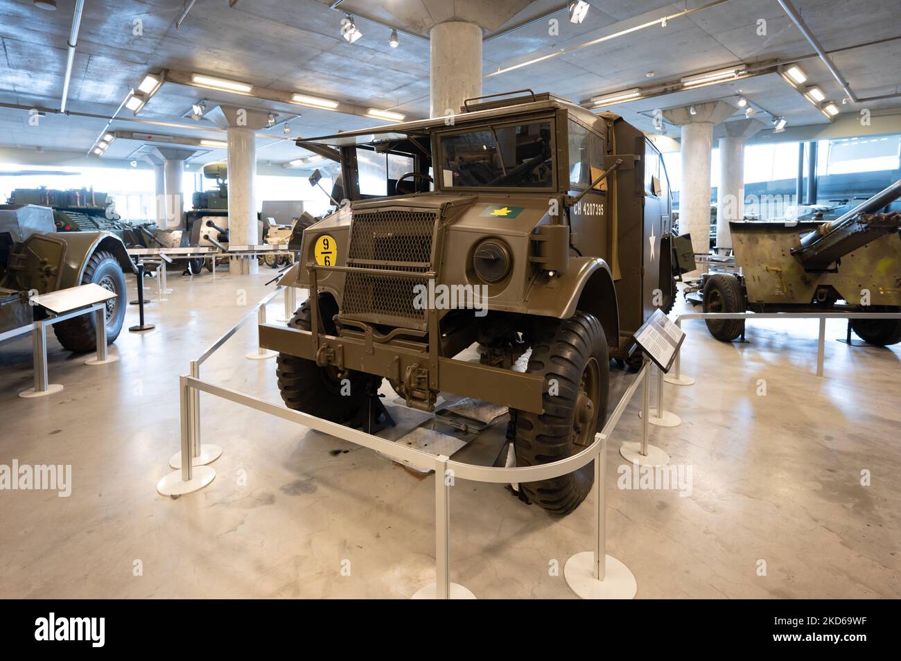 Ottawa, Ontario - October 20, 2022: Exhibits of tanks and artillery ...