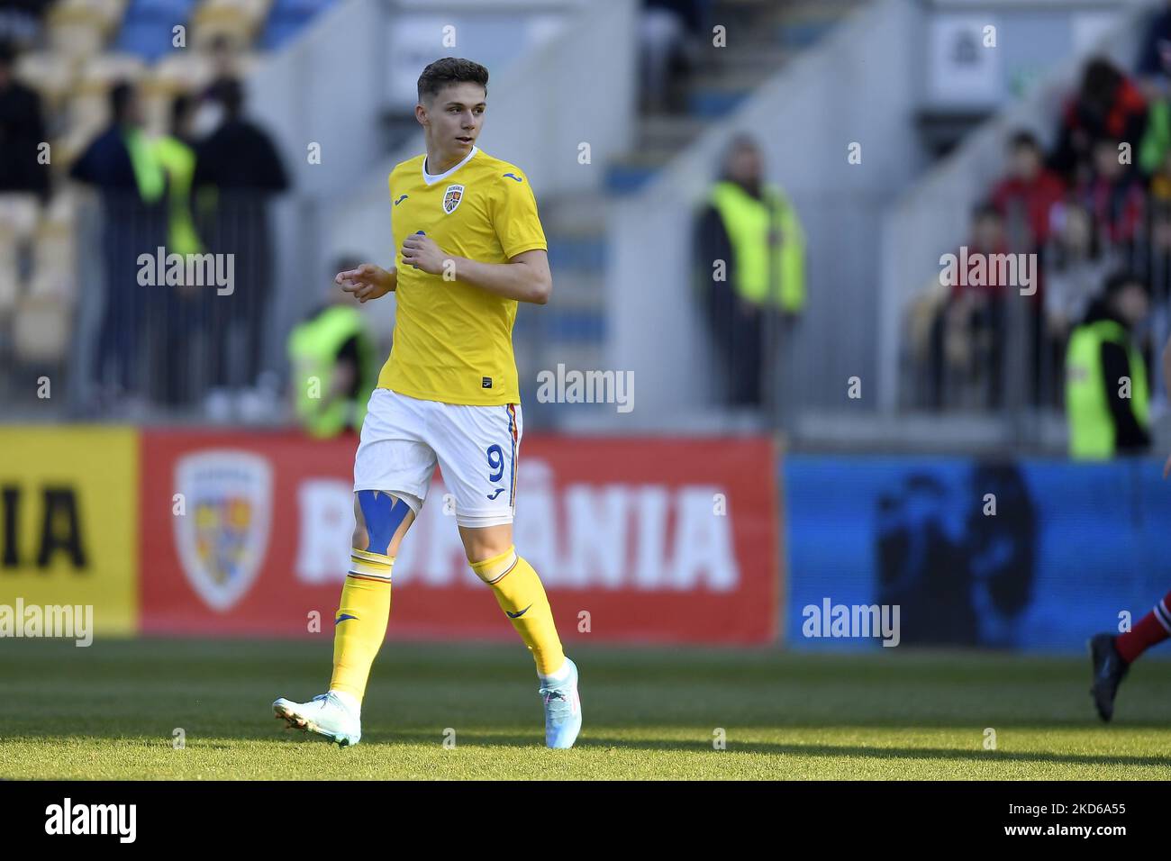 Louis Munteanu in action during the international friendly match ...