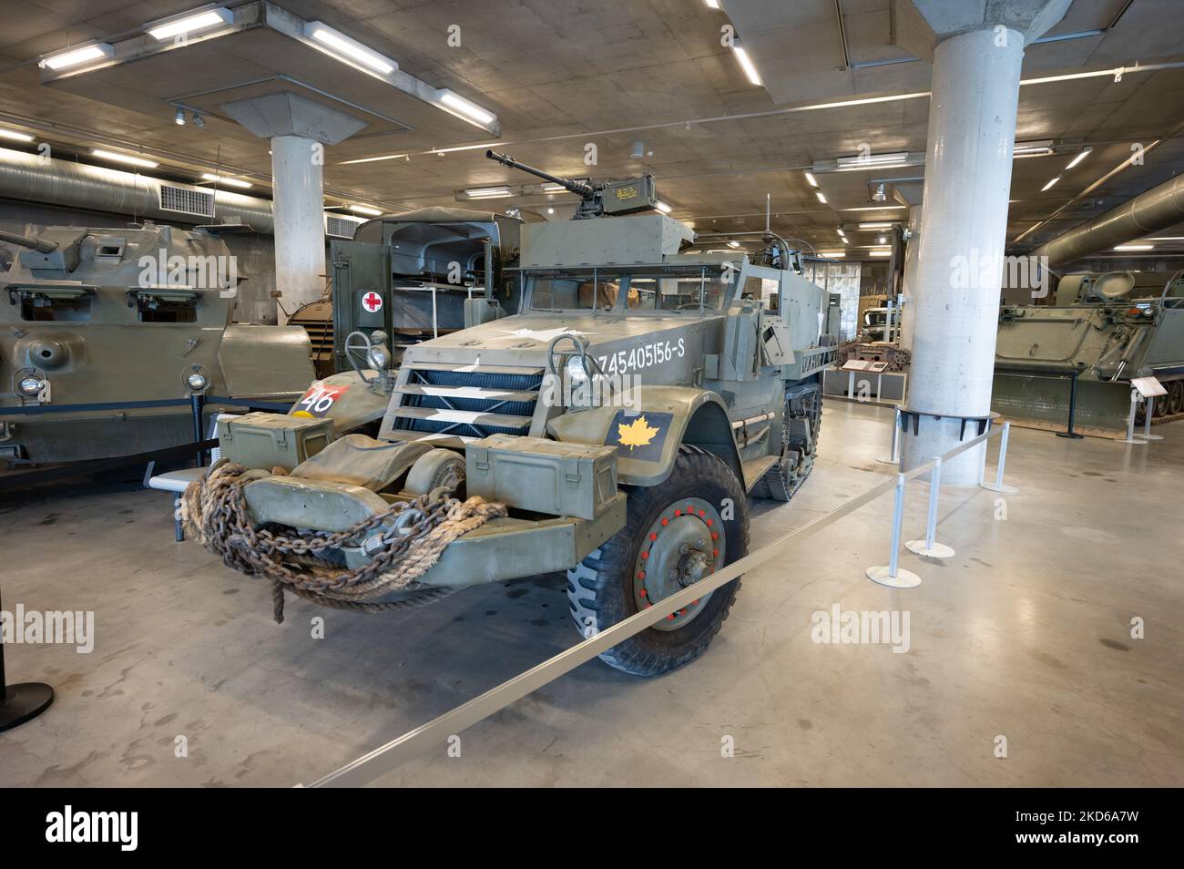 Ottawa, Ontario - October 20, 2022: Exhibits of tanks and artillery ...
