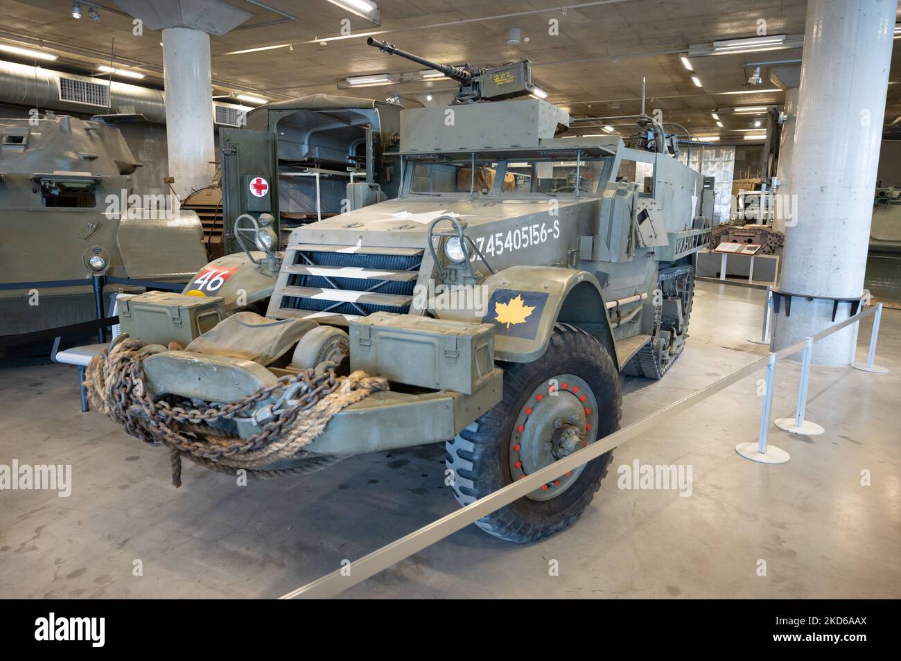 Ottawa, Ontario - October 20, 2022: Exhibits of tanks and artillery ...