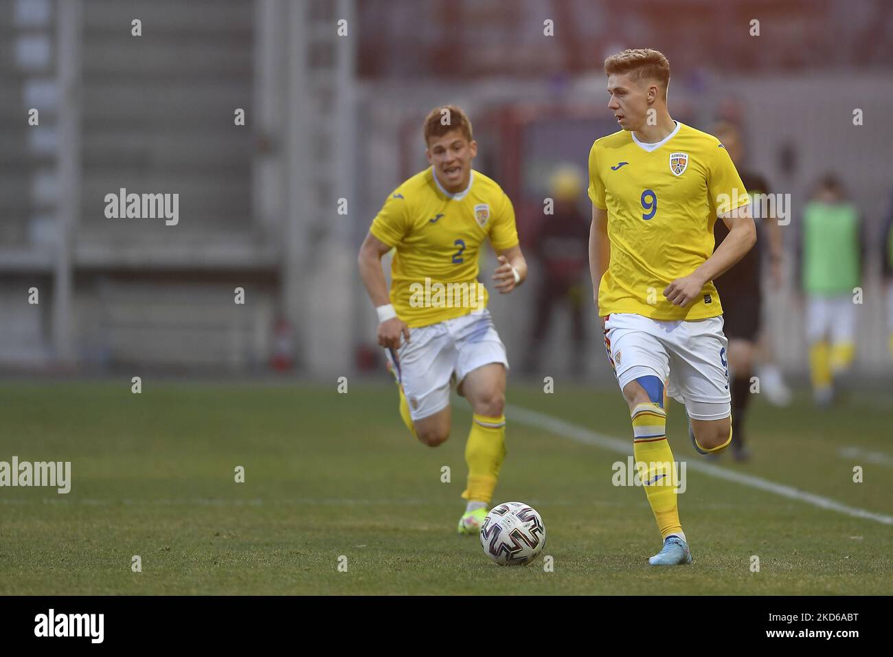 Louis Munteanu in action during the international friendly match ...