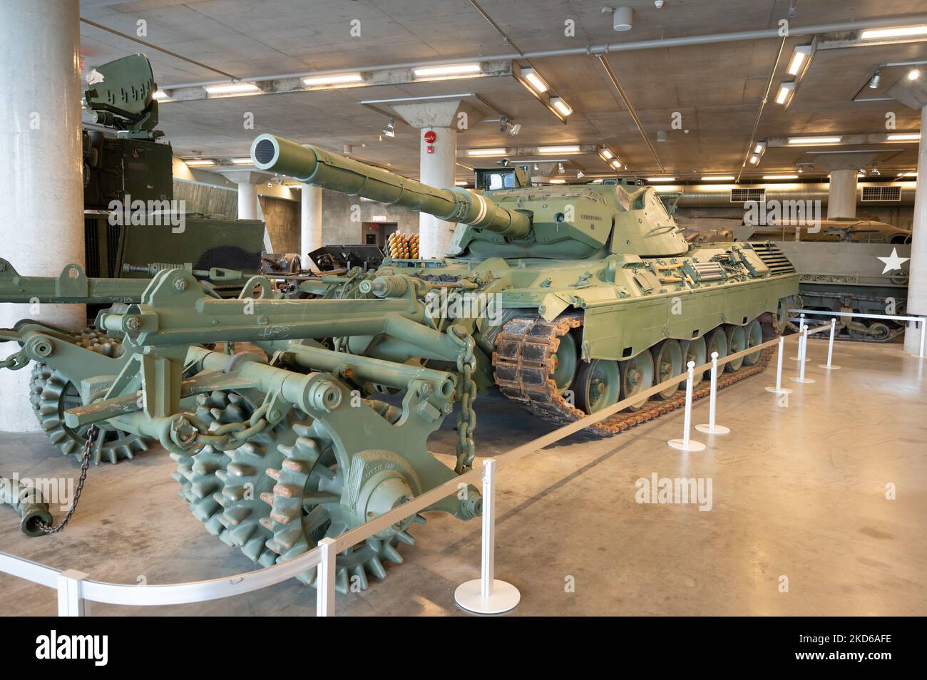 Ottawa, Ontario - October 20, 2022: Exhibits of tanks and artillery ...