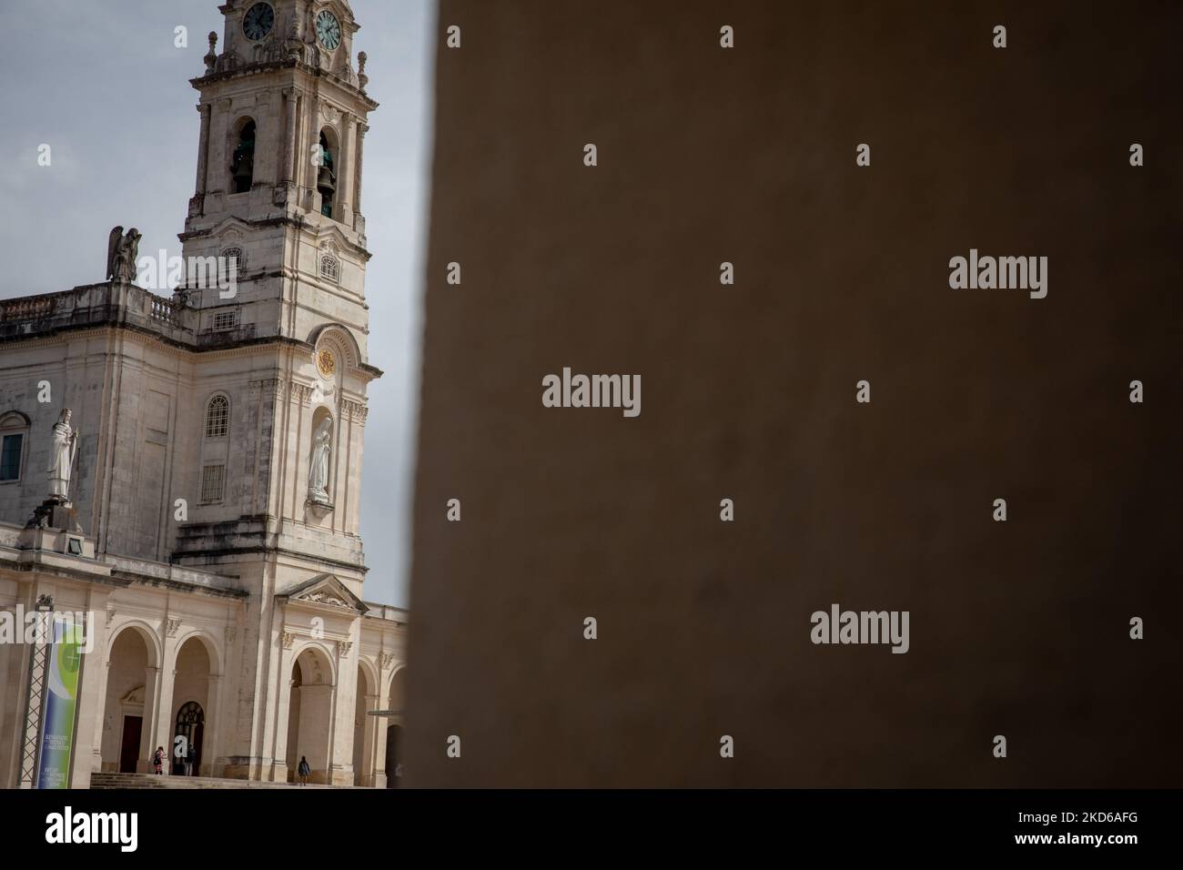The iconic tower of the Sanctuary of Fátim in the Sanctuary of Our Lady ...
