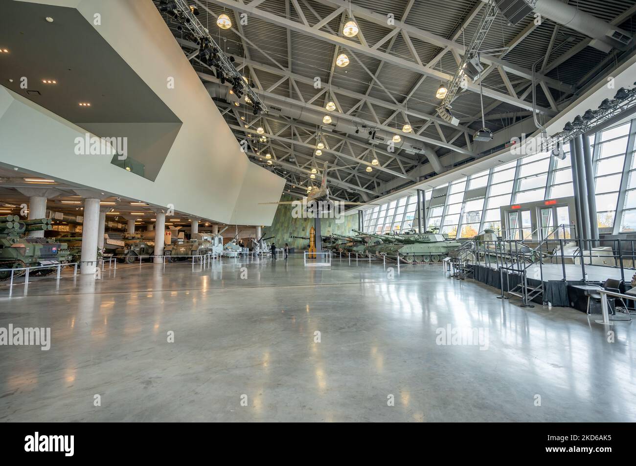 Ottawa, Ontario - October 20, 2022: Exhibits of tanks and artillery ...