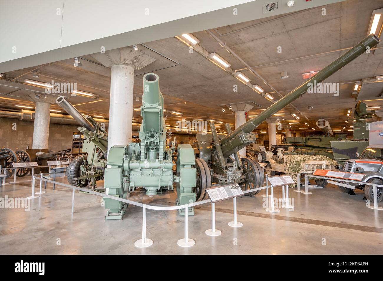Ottawa, Ontario - October 20, 2022: Exhibits of tanks and artillery ...