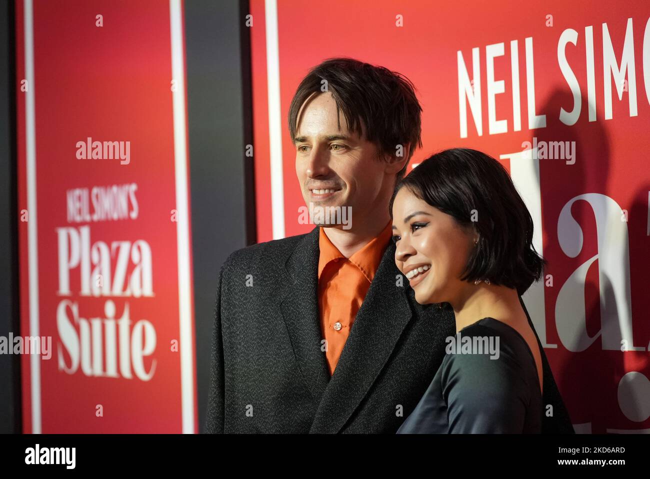 NEW YORK, NEW YORK - MARCH 28: Reeve Carney and Eva Noblezada attend ...