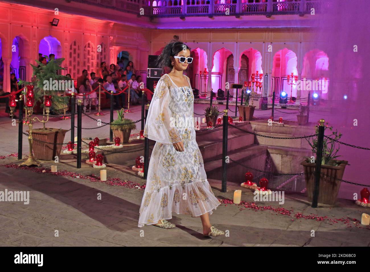Jaipur: A model display designer handloom collection during the ...