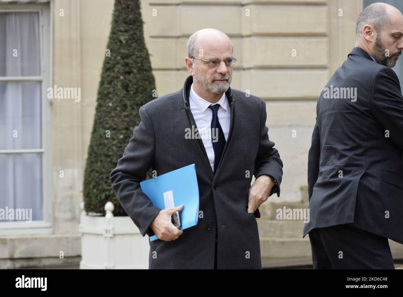 French National Education Minister Jean-Michel Blanquer arrives at the ...