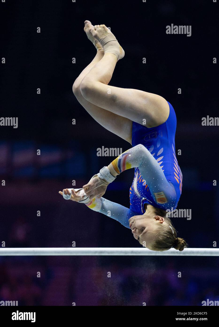 LIVERPOOL - Sanna Veerman in action during the women's bridge apparatus ...