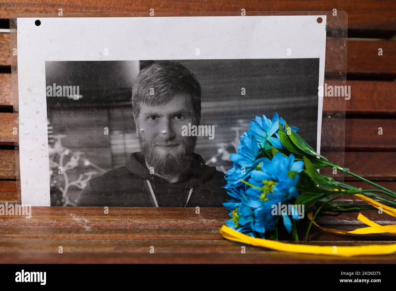 A picture of Dmytro Martynenko, a 25-year-old professional footballer who was killed alongside ...