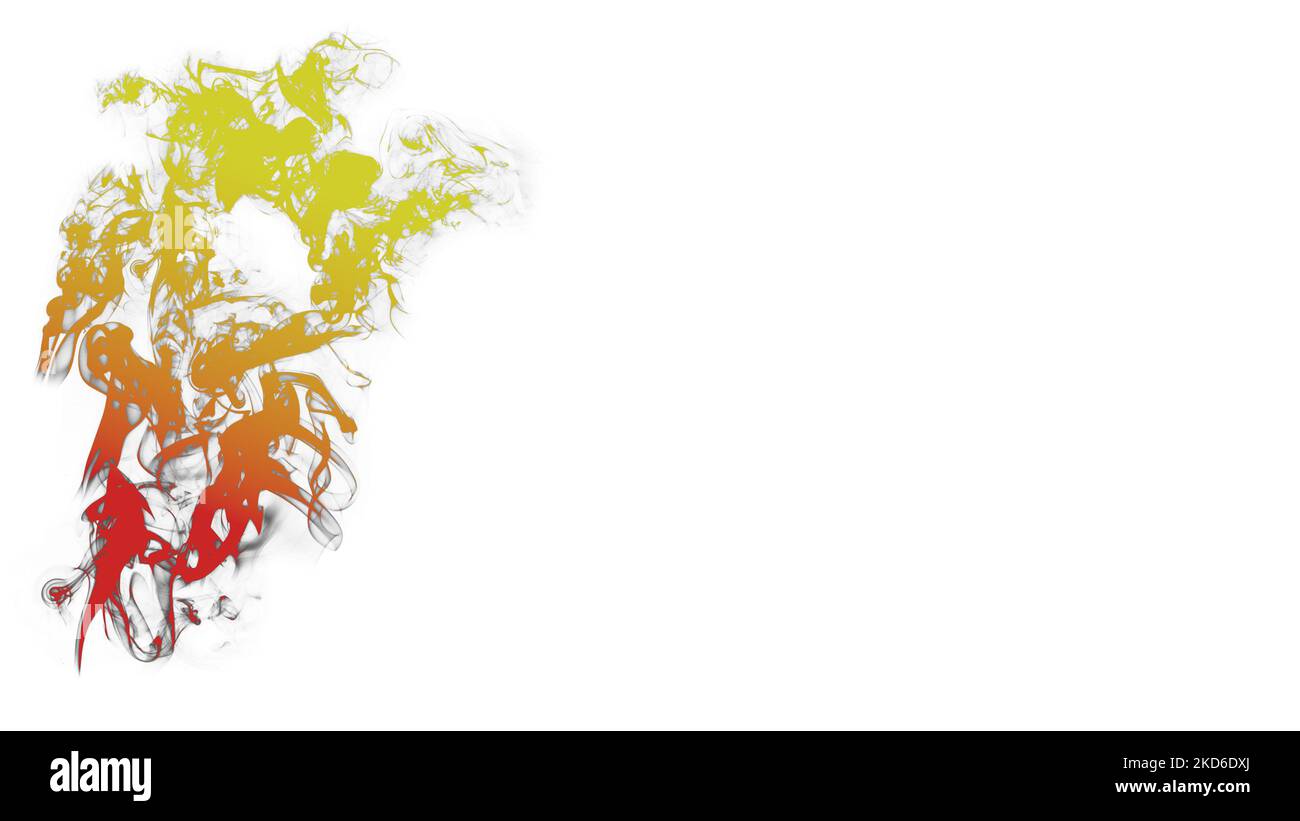 Red orange yellow color splatter smoke fog effect left Stock Photo - Alamy