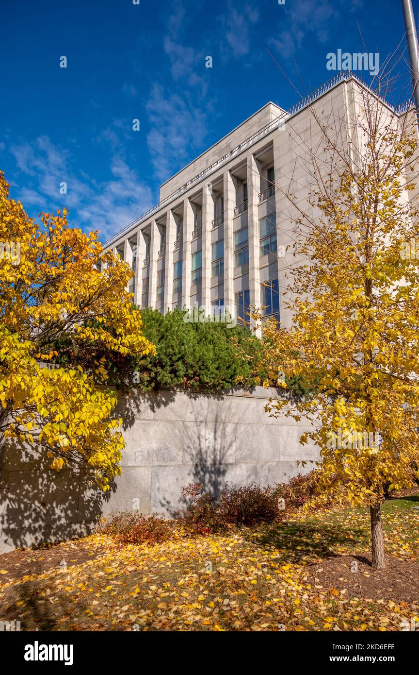 Ottawa, Ontario - October 20, 2022: Exterior fo the library and ...