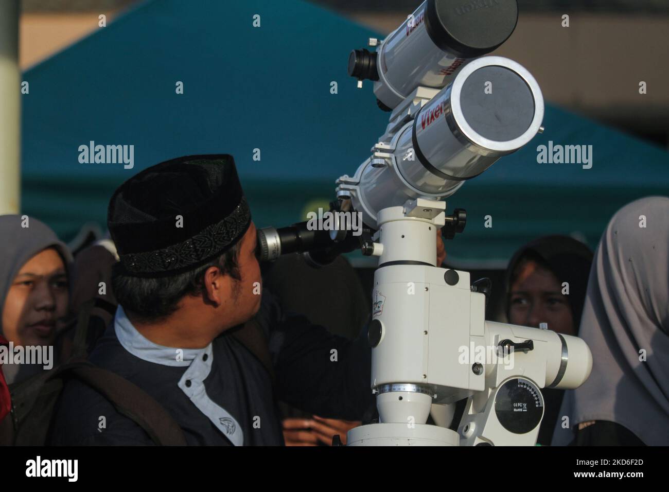 An Observatory officer and Islamic Astronomy student are seen using a ...
