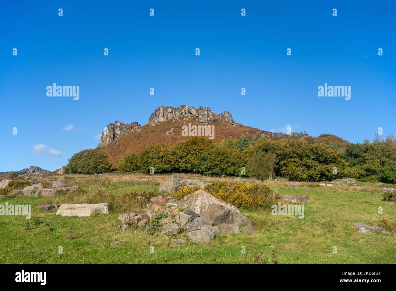 Hen Cloud, a rock formation forming part of the Roaches range of rocks ...