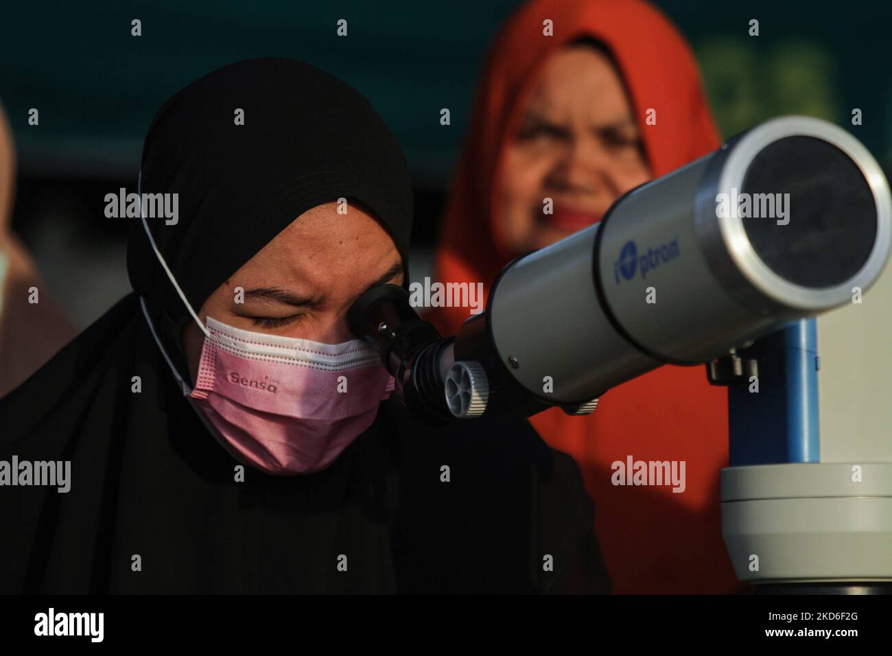 An Observatory officer and Islamic Astronomy student are seen using a ...