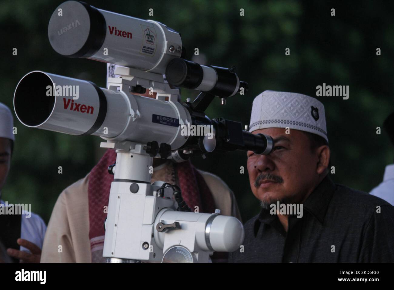 An Observatory officer and Islamic Astronomy student are seen using a ...