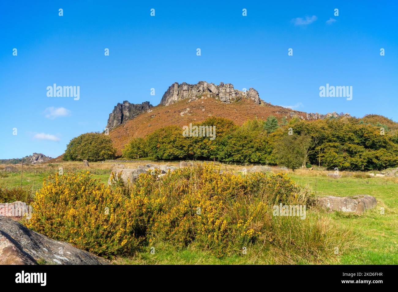Hen Cloud, a rock formation forming part of the Roaches range of rocks ...