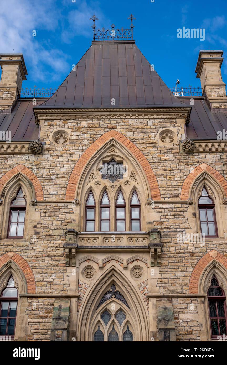 Ottawa, Ontario - October 20, 2022: Tower of the West Block on Canada's ...