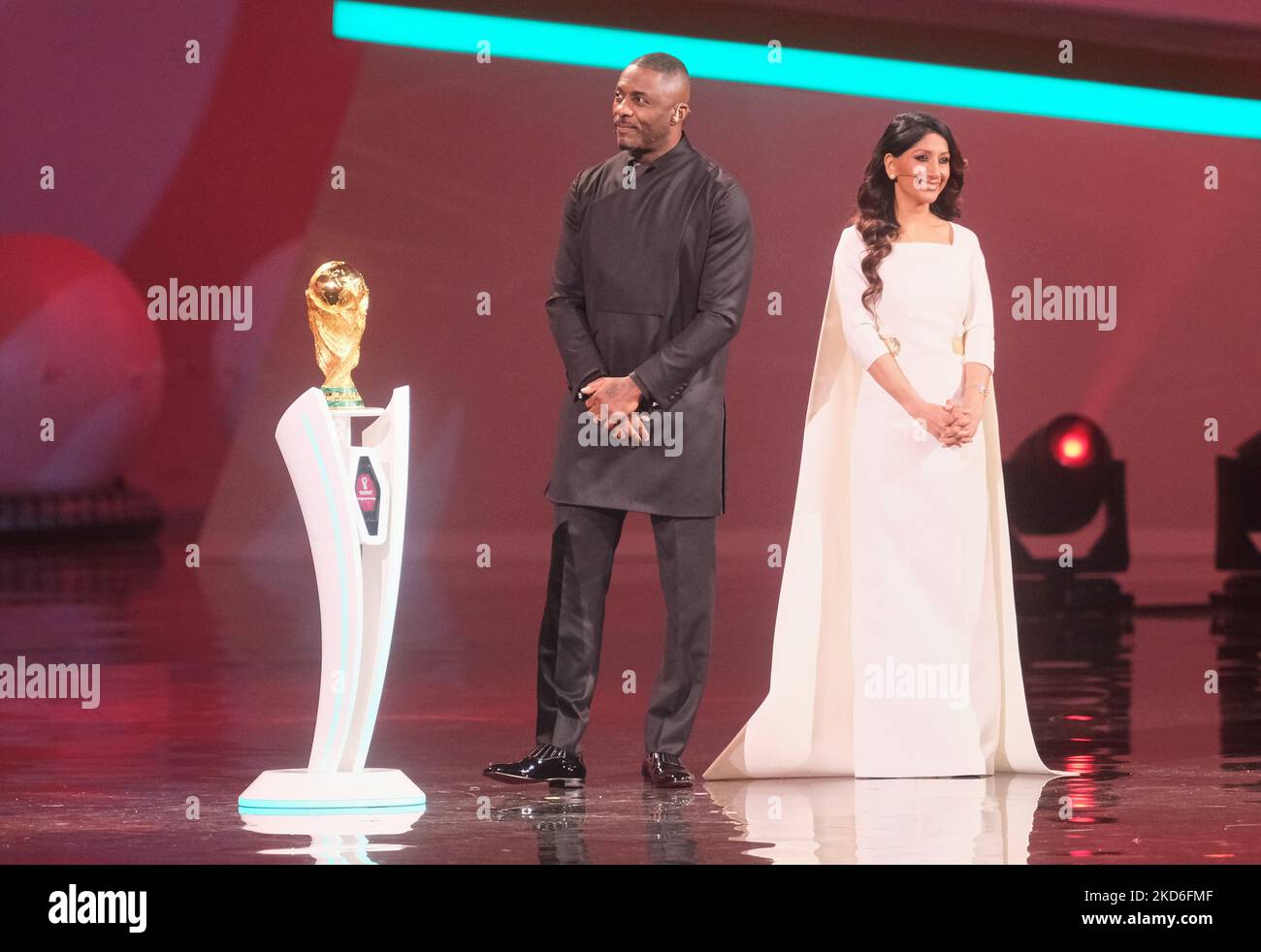 Events hosts, Idris Elba and Reshmin Chowdhury talk on stage as the ...