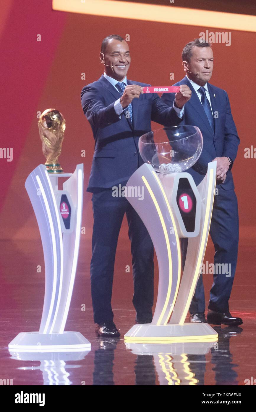 FIFA Legend Cafu draws France during the FIFA World Cup Qatar 2022 ...