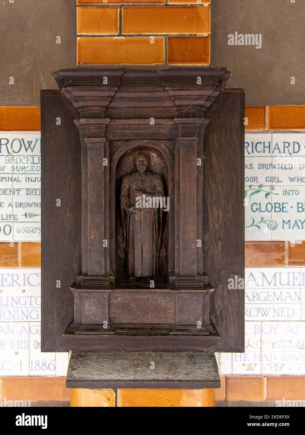 The George Frederic Watts sculpture in Postman's Park in London ...