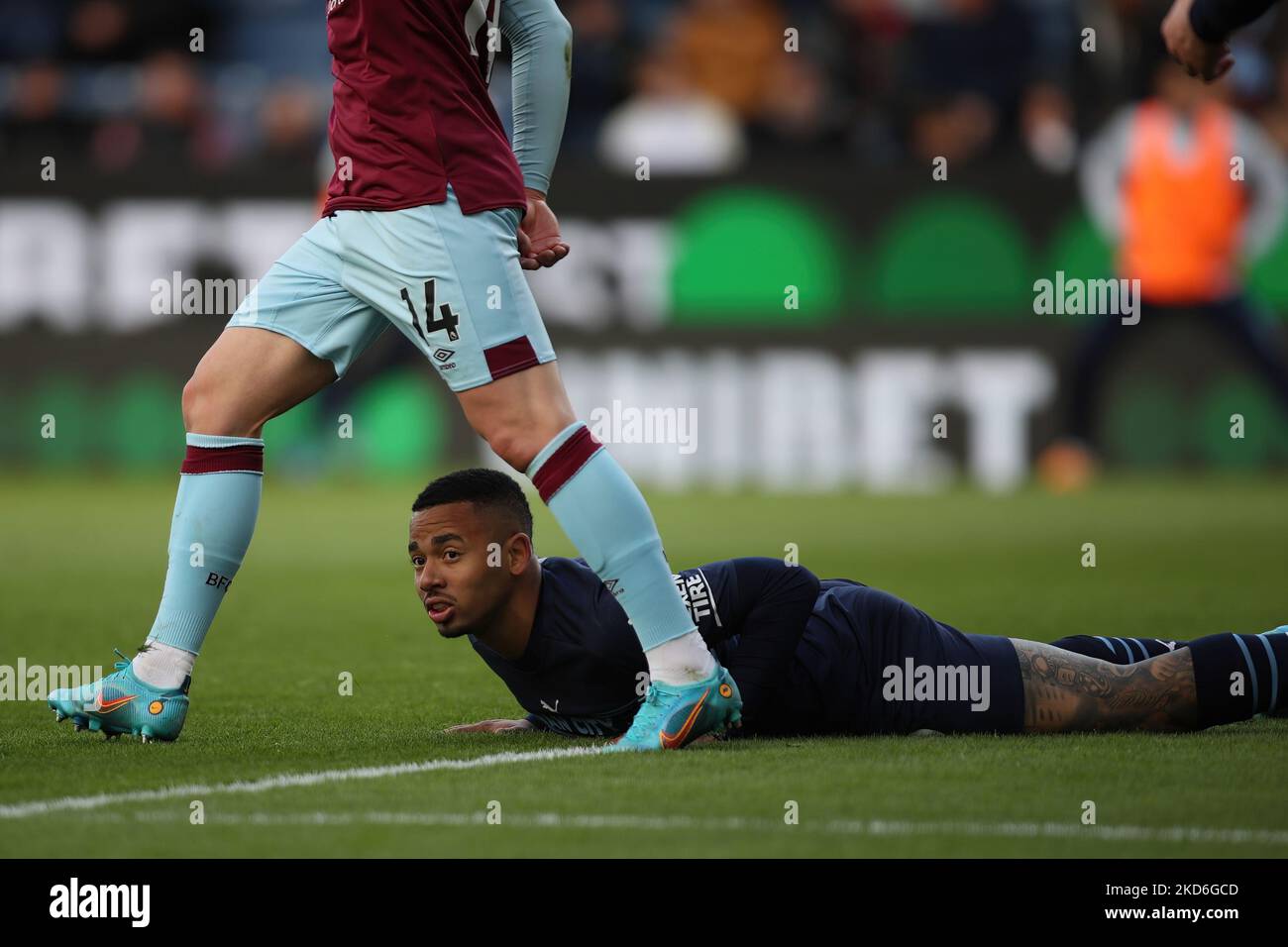 Gabriel Jesus of Manchester City comes close during the Premier League ...