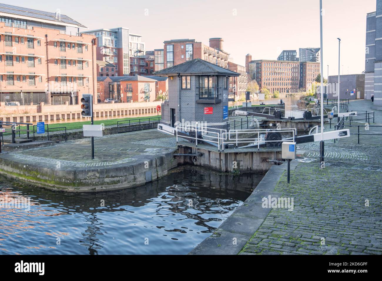 Waterfront properties in the canal and dock area of Leeds city,West ...