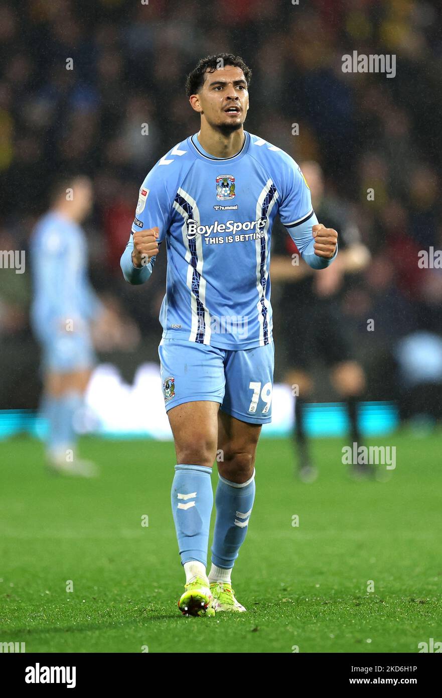 Coventry City's Tyler Walker gestures during the Sky Bet Championship ...