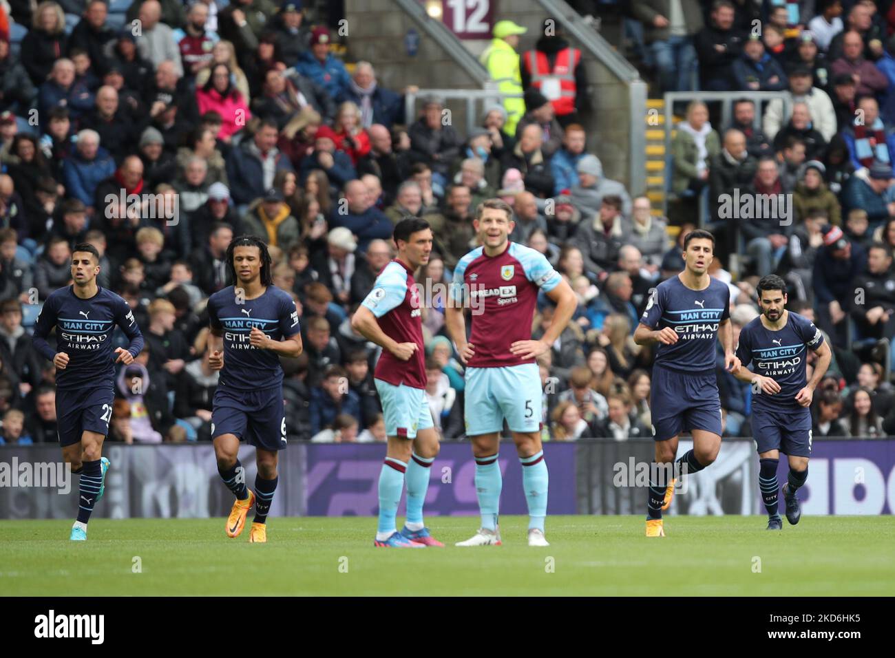 Kevin Long of Burnley scores his team's first goal during the Premier ...