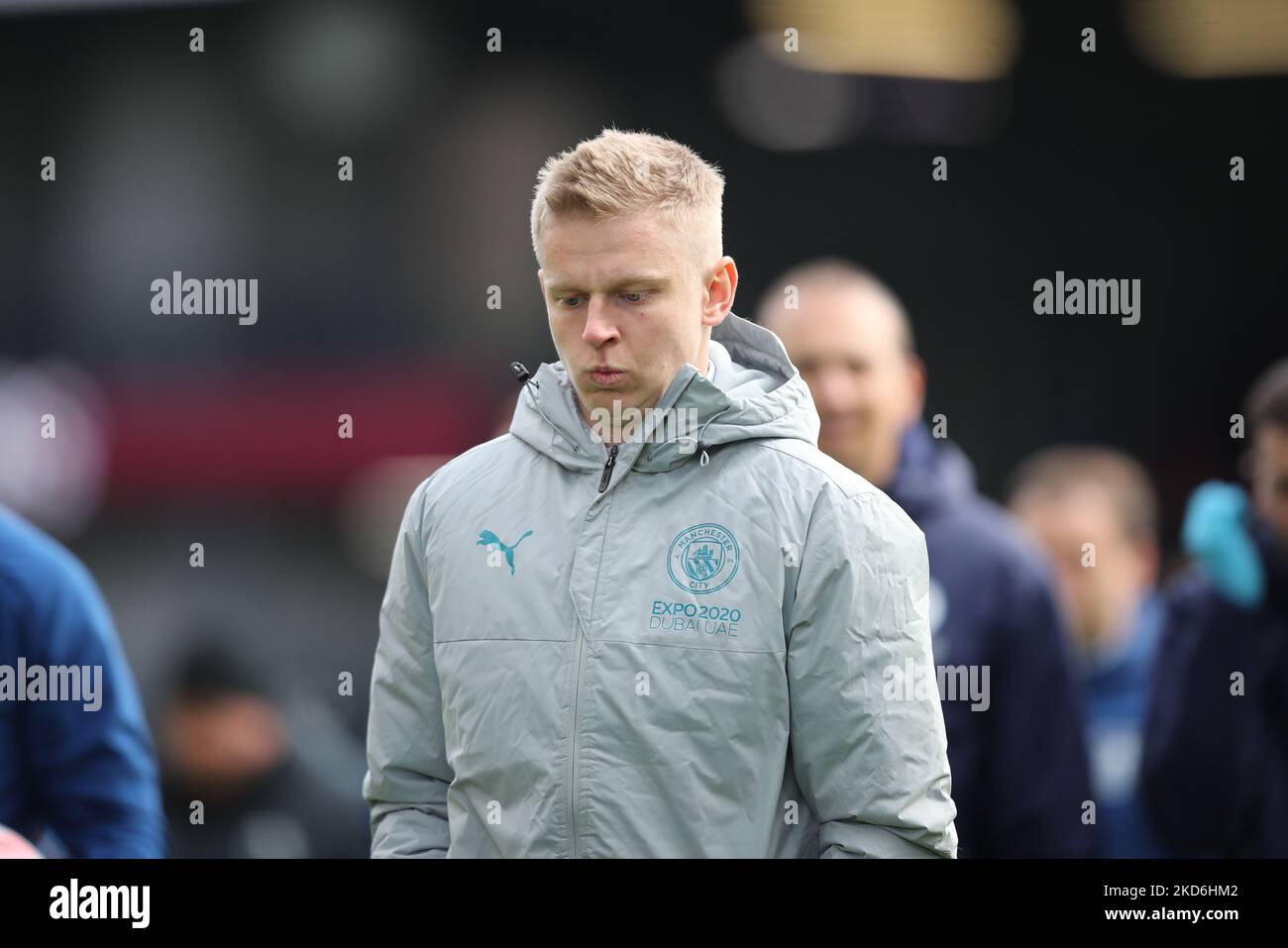 Oleksandr Zinchenko Of Manchester City At Half Time During The Premier