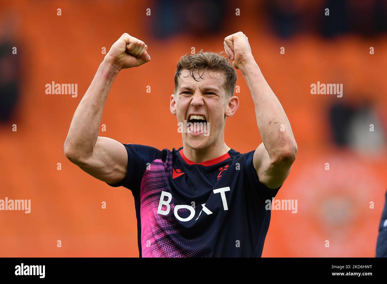 Ryan Yates of Nottingham Forest celebrates victory during the Sky Bet ...