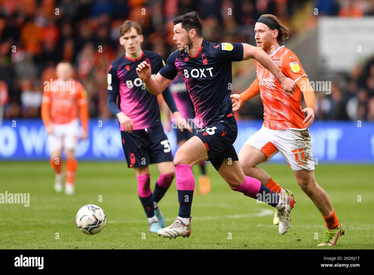 Scott McKenna of Nottingham Forest looks for options during the Sky Bet ...