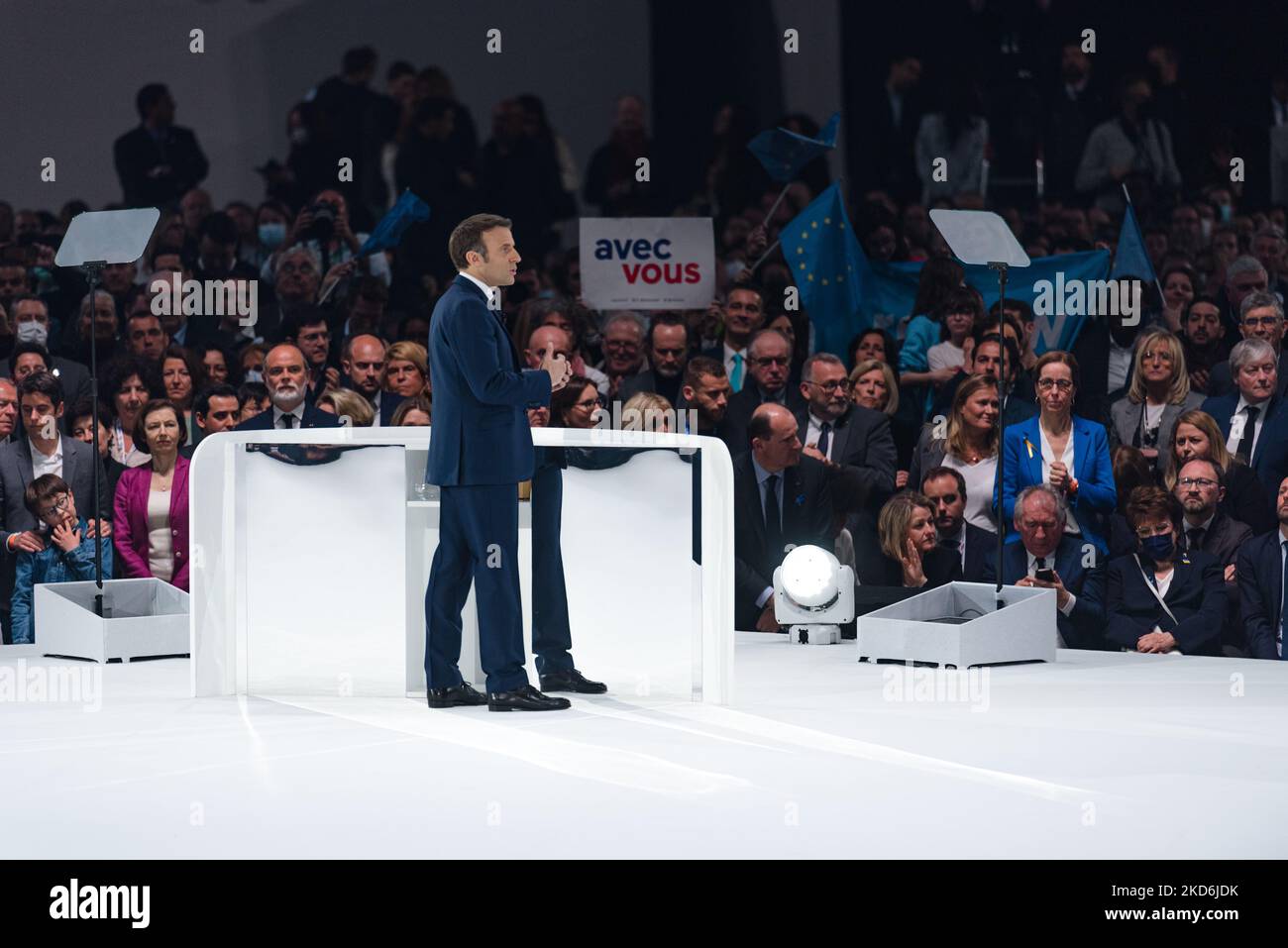 French President and candidate for his own re-election of the liberal ...